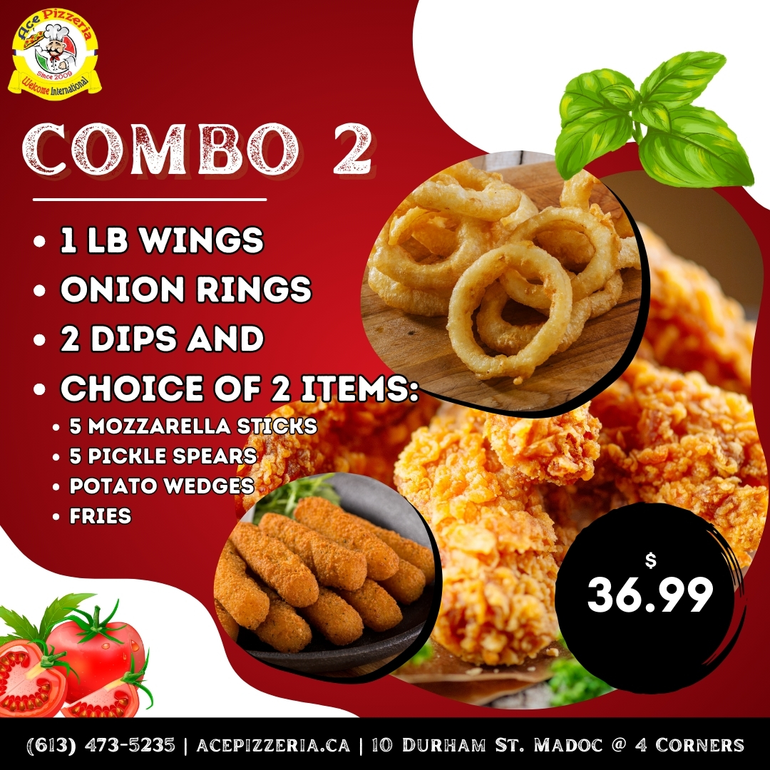 Combo (WINGS COMBO) - 2(O2) - Ace Pizzeria